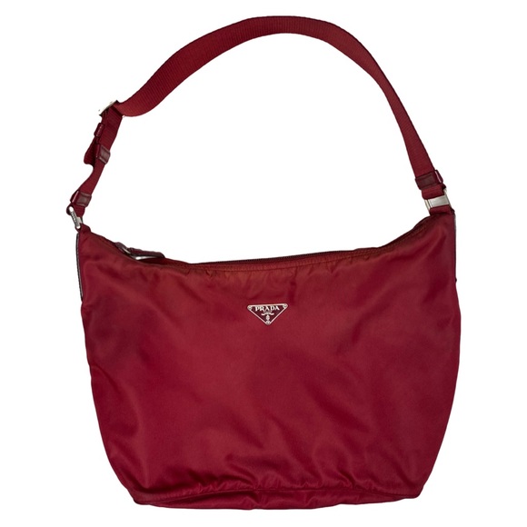 Prada | Bags | Prada Red Nylon Bag | Poshmark